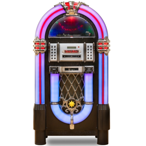 Roxby Full Size Wooden Jukebox, Cd Player, With Bluetooth - (Black) - Walmart.com
