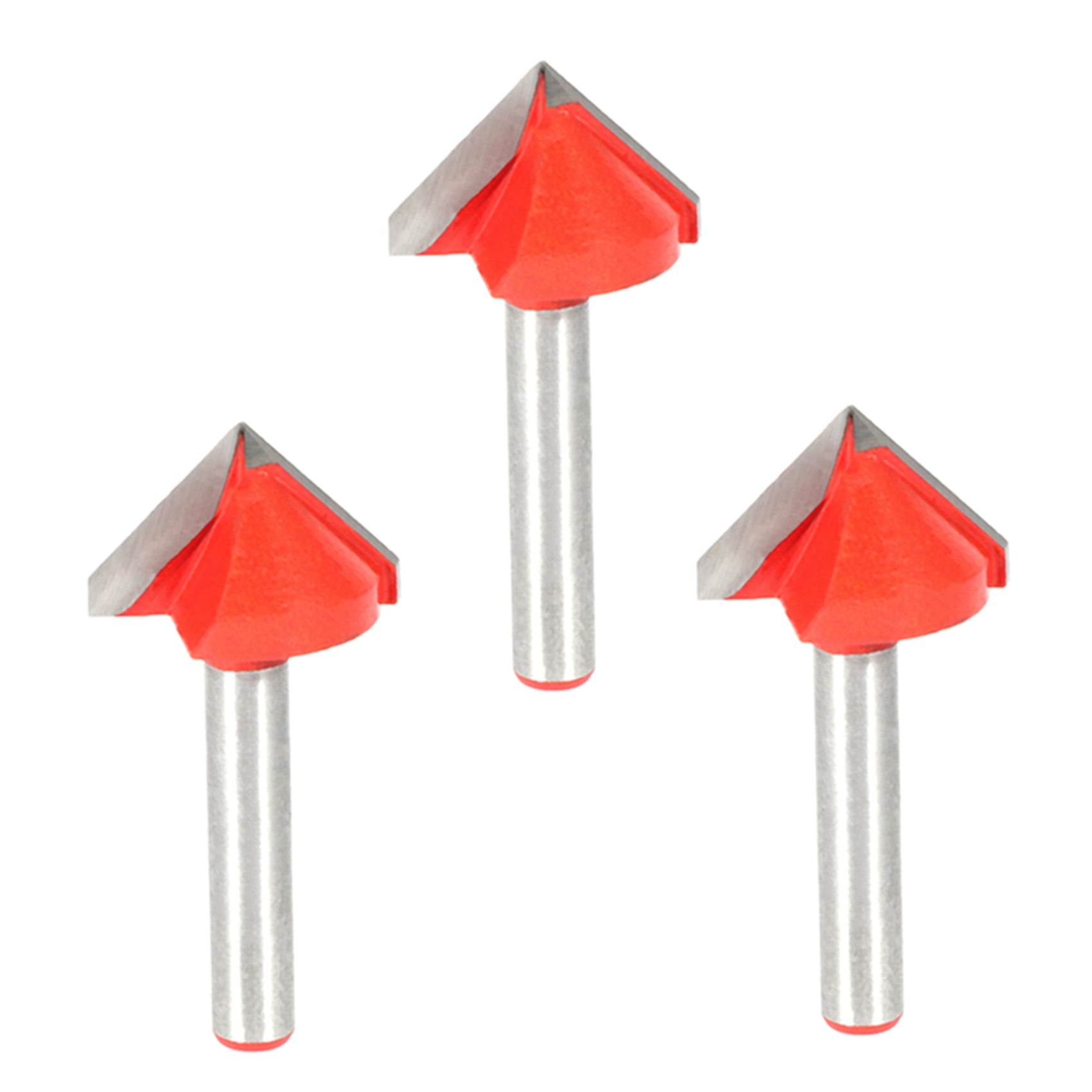 3X Grabado CNC V Groove Bit 3D Bits Router Carving Cutter Tool 90 ...