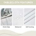 Black Table Cloth Cover Square Fitted Tablecloth Waterproof Polyester ...