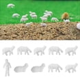 10 PCS Model Sheep Figures for Railway & Building Layout - 1:150 Scale ...