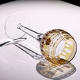 Bohemian Wine Glass Orange Colored Goblet 240ml Drinkware for Party ...