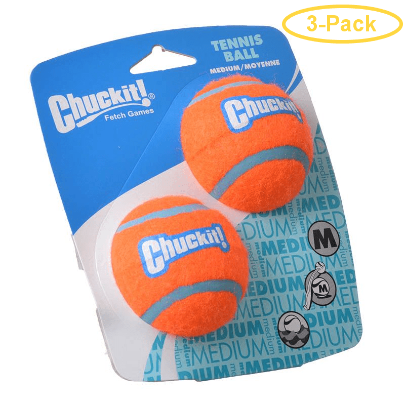 Chuckit Tennis Balls Medium Balls - 2.25 Diameter (2 Pack) - Pack of 3 ...