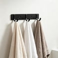 Aluminum Alloy Wall Mounted Hook Rack, No Drill Multi-Purpose Storage ...