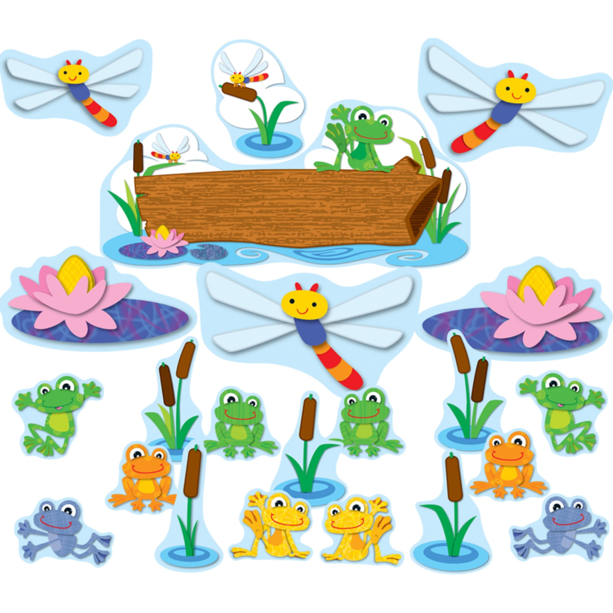 Carson-Dellosa Decorative Funky Frog Bulletin Board Set - Walmart.com