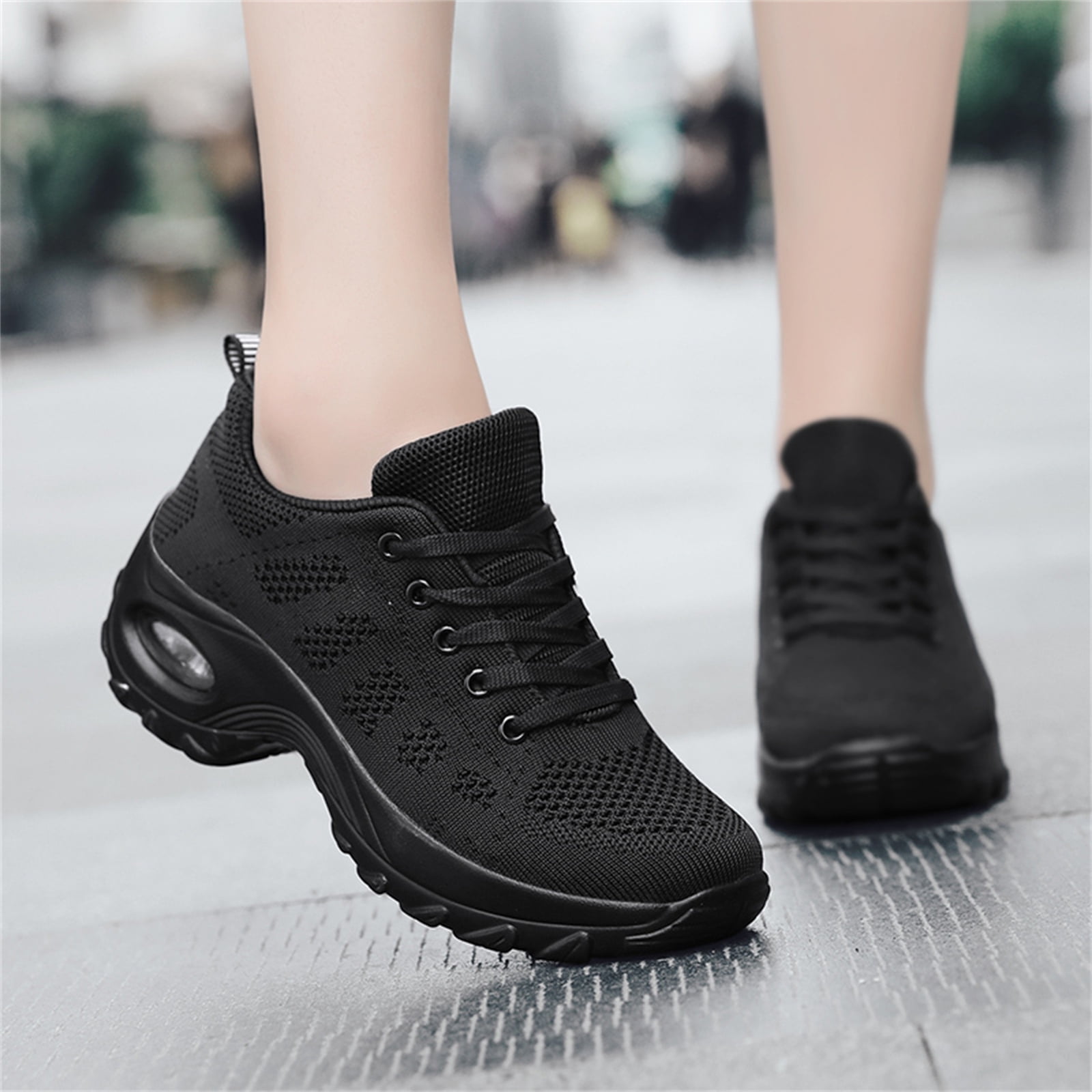 Linenghs Women Running Sneakers Walking Mesh Breathable Work Shoes ...