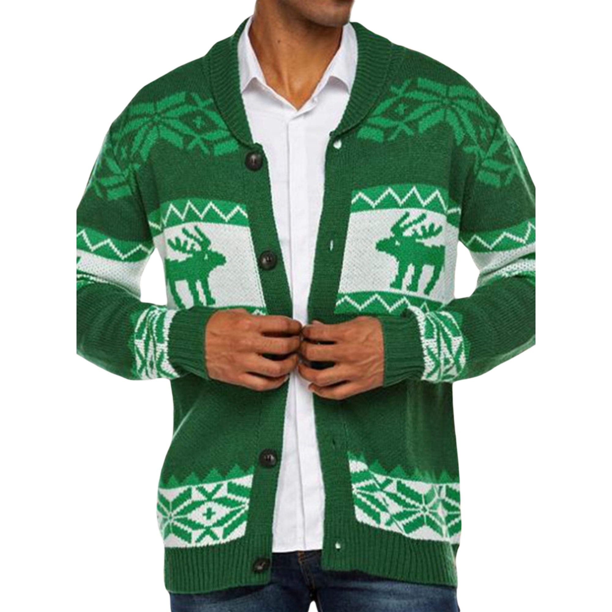 Click here for Xiaxaixu Men Christmas Cardigan Casual Long Sleeve... prices