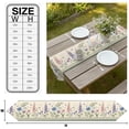 Blue Floral Table Runner Linen Burlap Table Runner 108 Inches Long ...