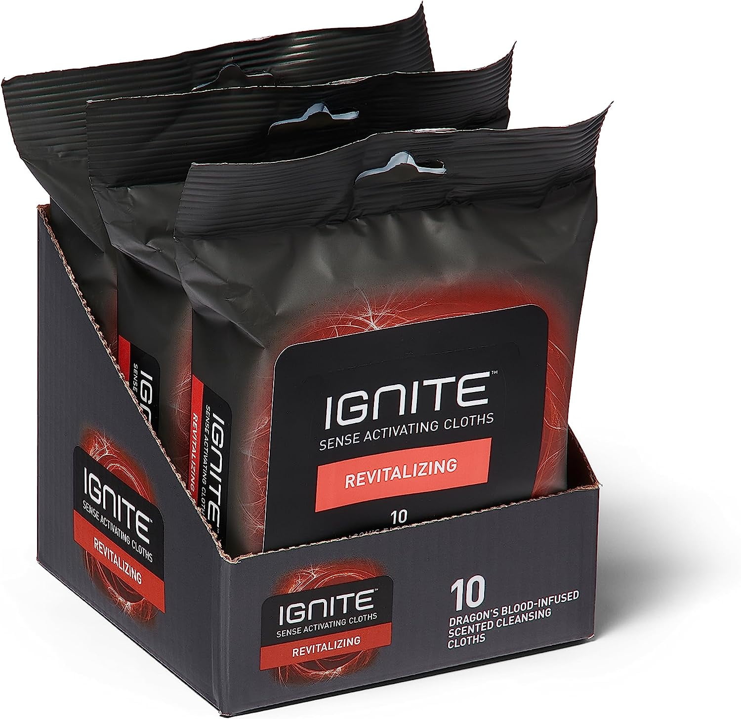 Ignite Mens Body Wet Wipes, Extra Thick Shower Wipes, Revitalizing ...