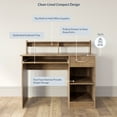 BELLEZE Small Home Office Computer Desk with Hutch - Wren (Wood ...