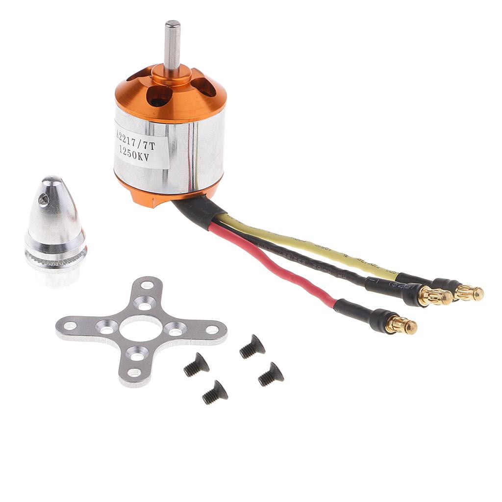 A2217 1250KV Brushless Motor + Metal Mount / propellers Clip for 9 ...