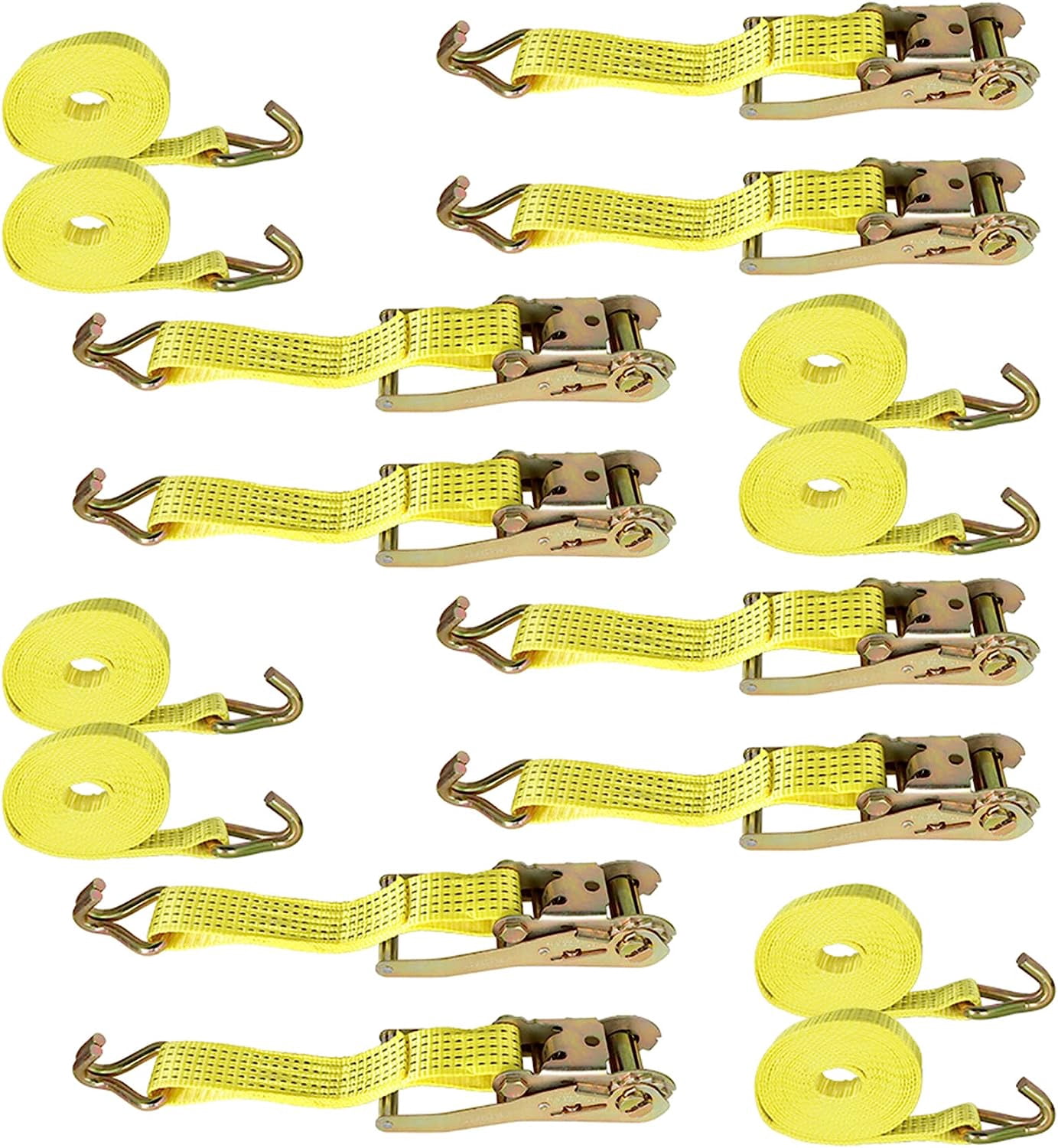 PET-U 2 Inch x 15 Foot Ratchet Belt 5000Lbs Heavy Ratchet Cargo Belt ...