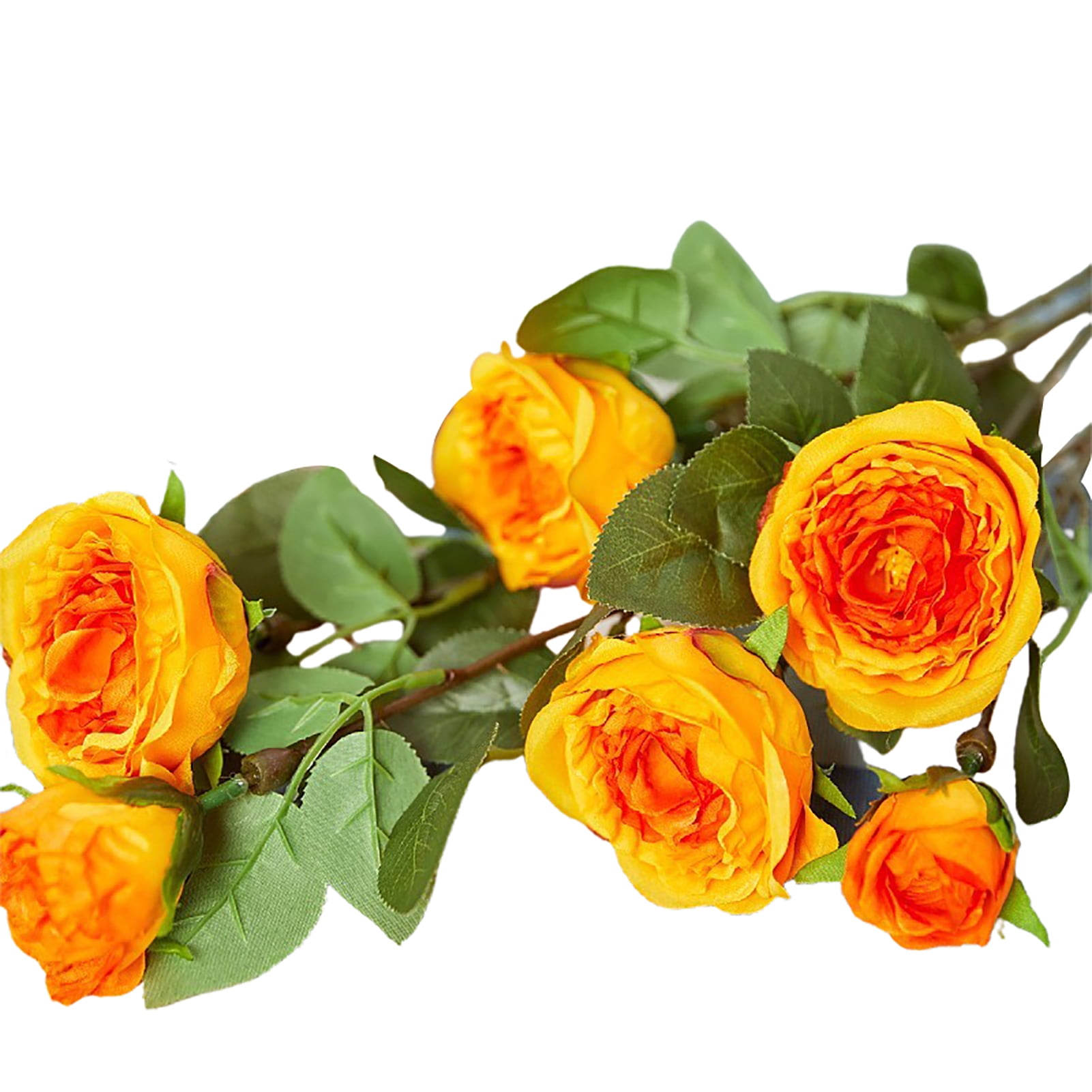 Artificial Flower No Watering Vivid Charming 6 Heads Fake Rose Flowers ...