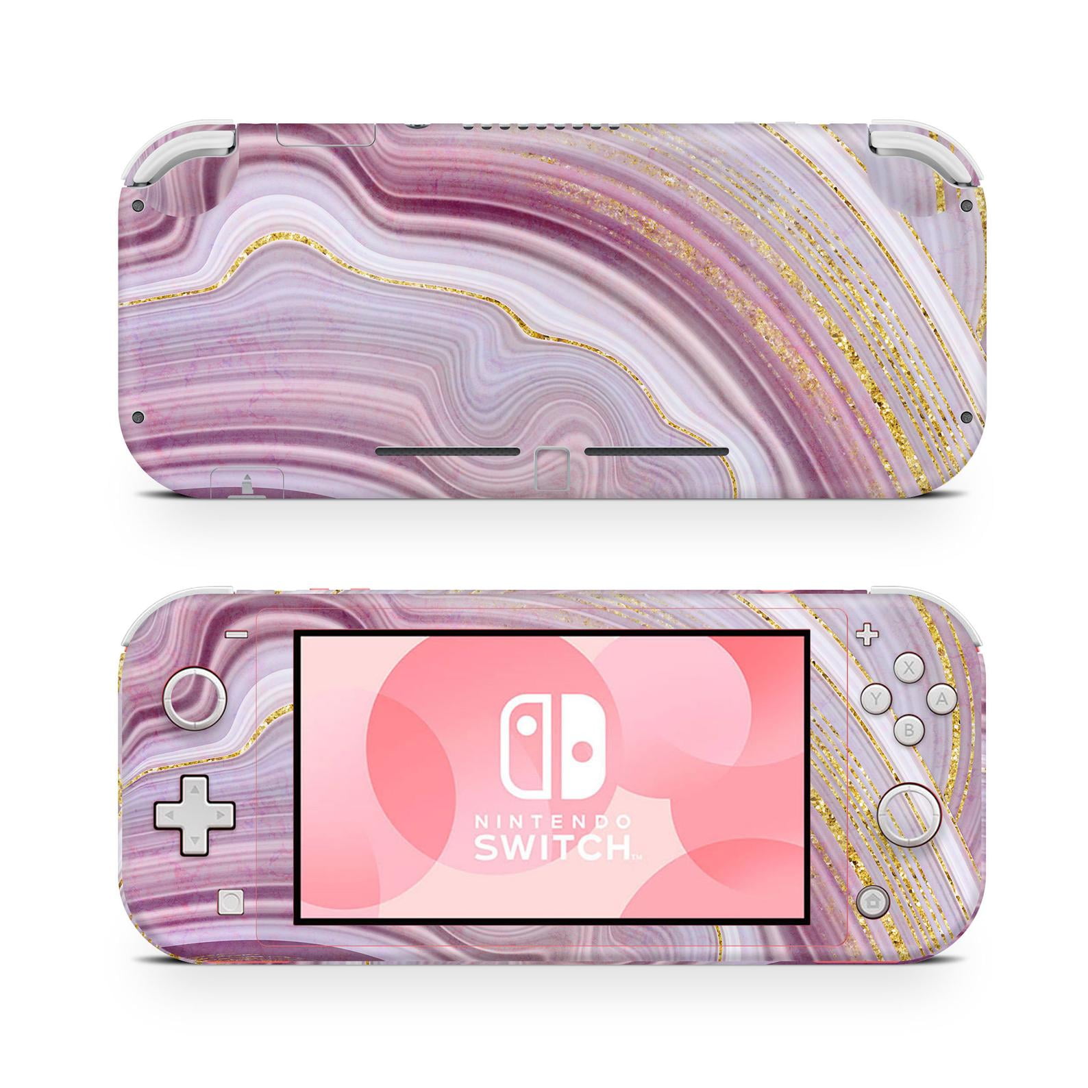ZOOMHITSKINS Nintendo Switch Lite Skin Vinyl Stickers, Gold Quartz ...