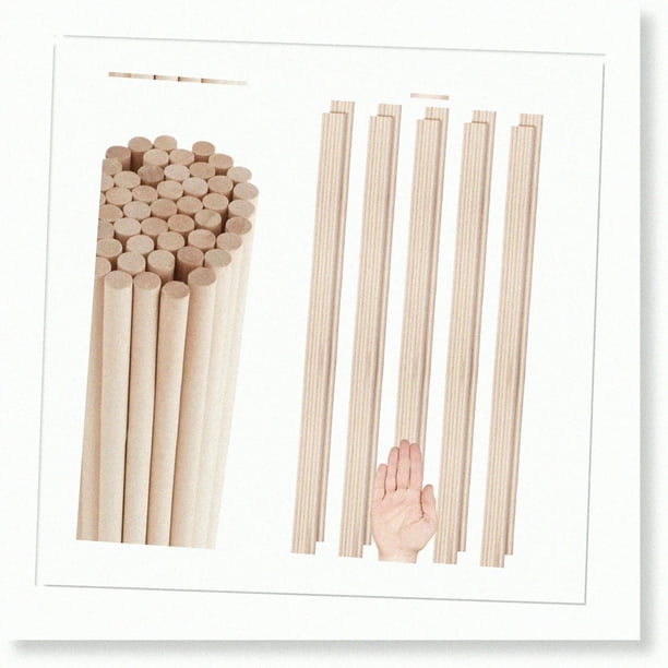 Wooden Wonder Rods - 40 PCS 24 Inch Dowel Rods for Crafts, Balsa Wood ...