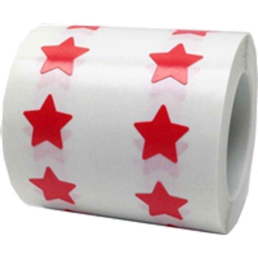 Red Star Stickers, 1/2 Inch Wide, 1000 Labels on a Roll - Walmart.com ...