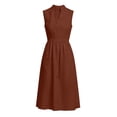 Fewfanhot Spring Dresses for Women 2026 Deep V Neck Zip Up Cap Sleeve ...