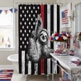 American Flags Lazy Shower Curtain for Bathroom, Vintage Black White ...