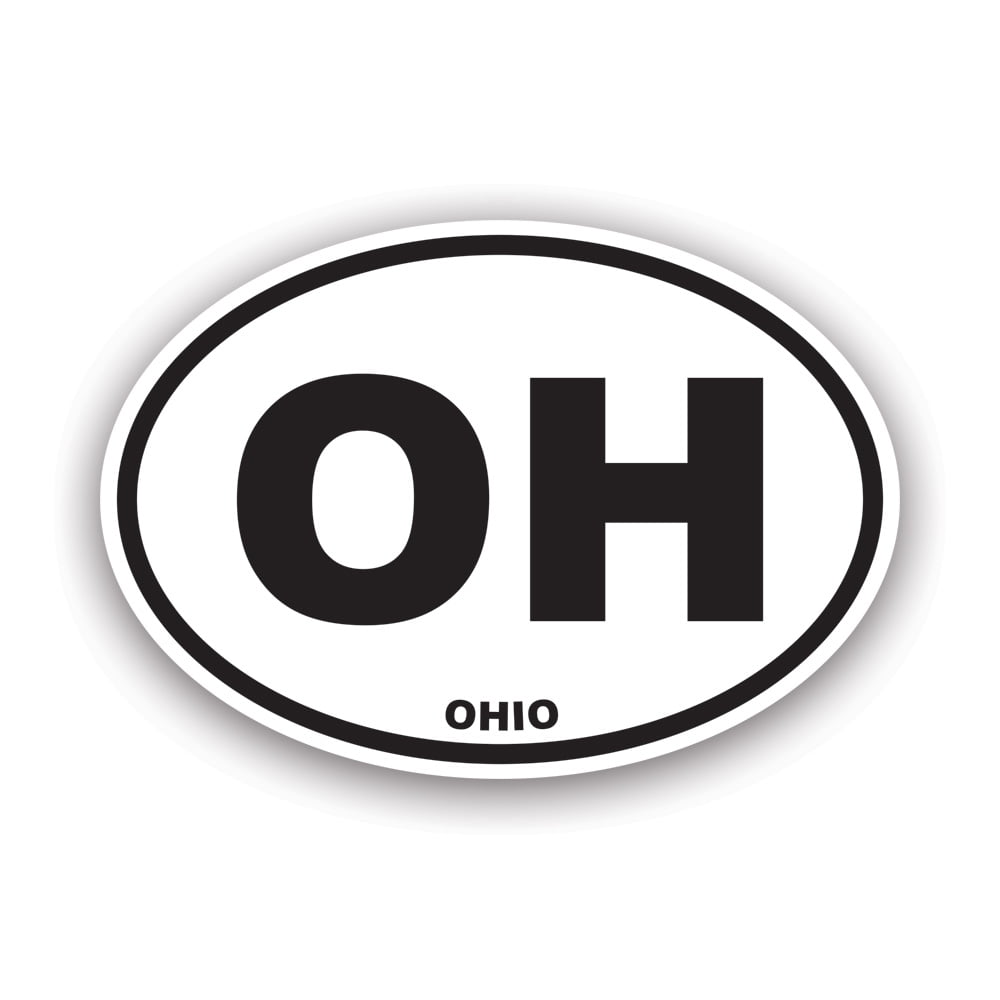 Ohio Euro Oval Sticker Decal - Self Adhesive Vinyl - Weatherproof ...