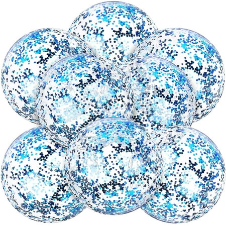 8 Pieces Inflatable Beach Balls Confetti Beach Balls 16 Inch ...