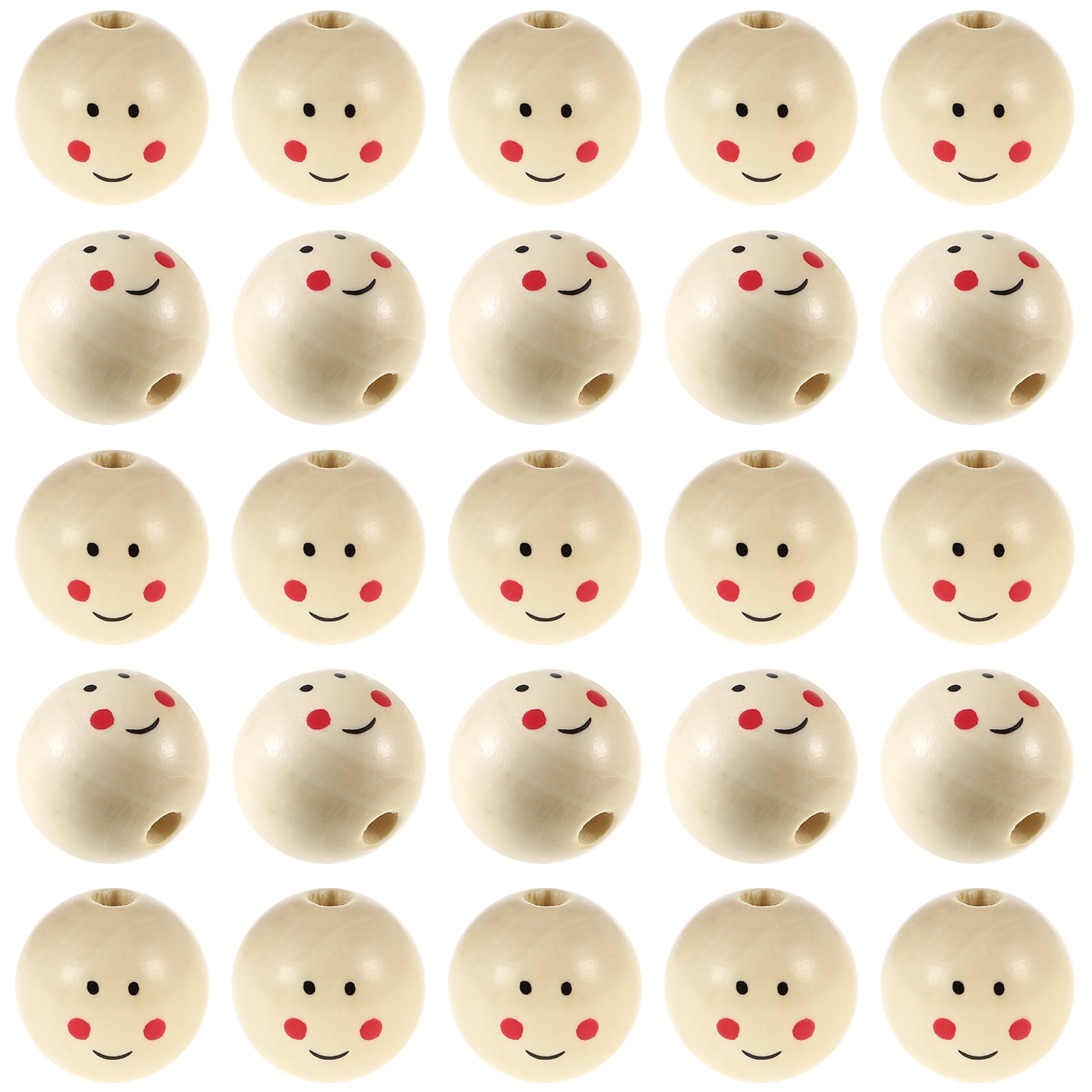 Click here for Kakowely Wooden Beads For Crafts With Smile Faces... prices