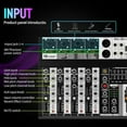 Professional Audio Mixer, 4 Channel Audio Interface Sound Board Mixing Console System Monitor ...