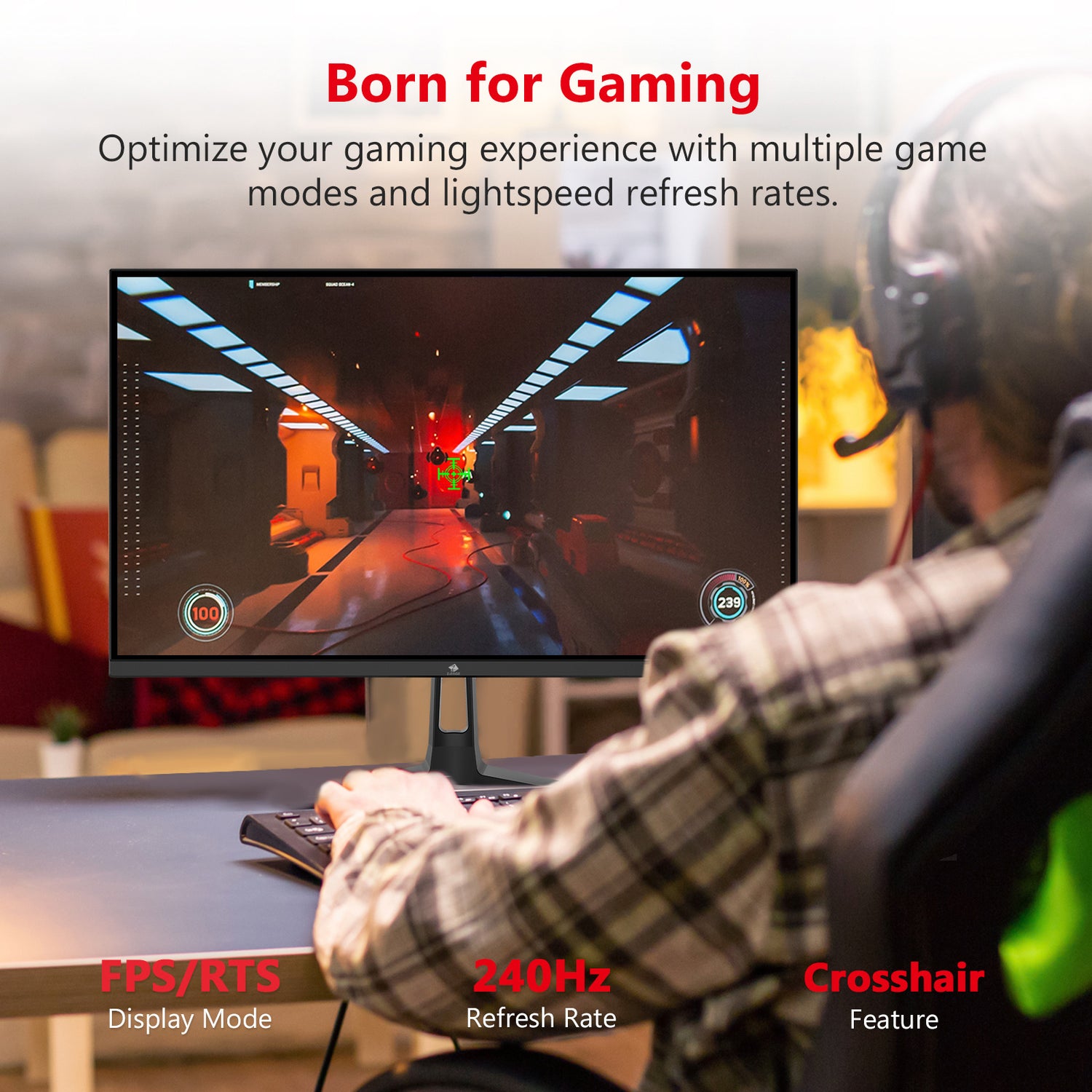 Buy Z-Edge UG24PJ 24-Inch Gaming Monitor 240Hz 1ms Full HD 1080P LED ...