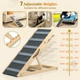 GIKPAL Adjustable Paw Folding Dog Ramp for Bed, Couch, Car, Suitable ...
