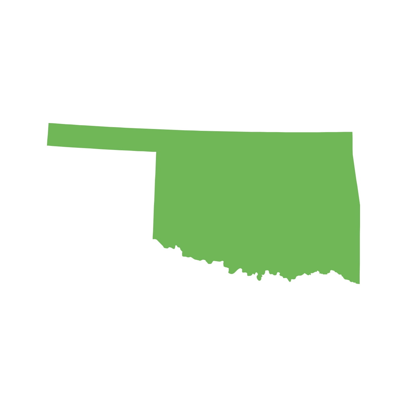 Oklahoma Shaped Sticker Decal Die Cut - Self Adhesive Vinyl ...