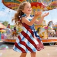 felwors Girls July 4th Dress Red White Blue Toddler Patriotic Outfit ...