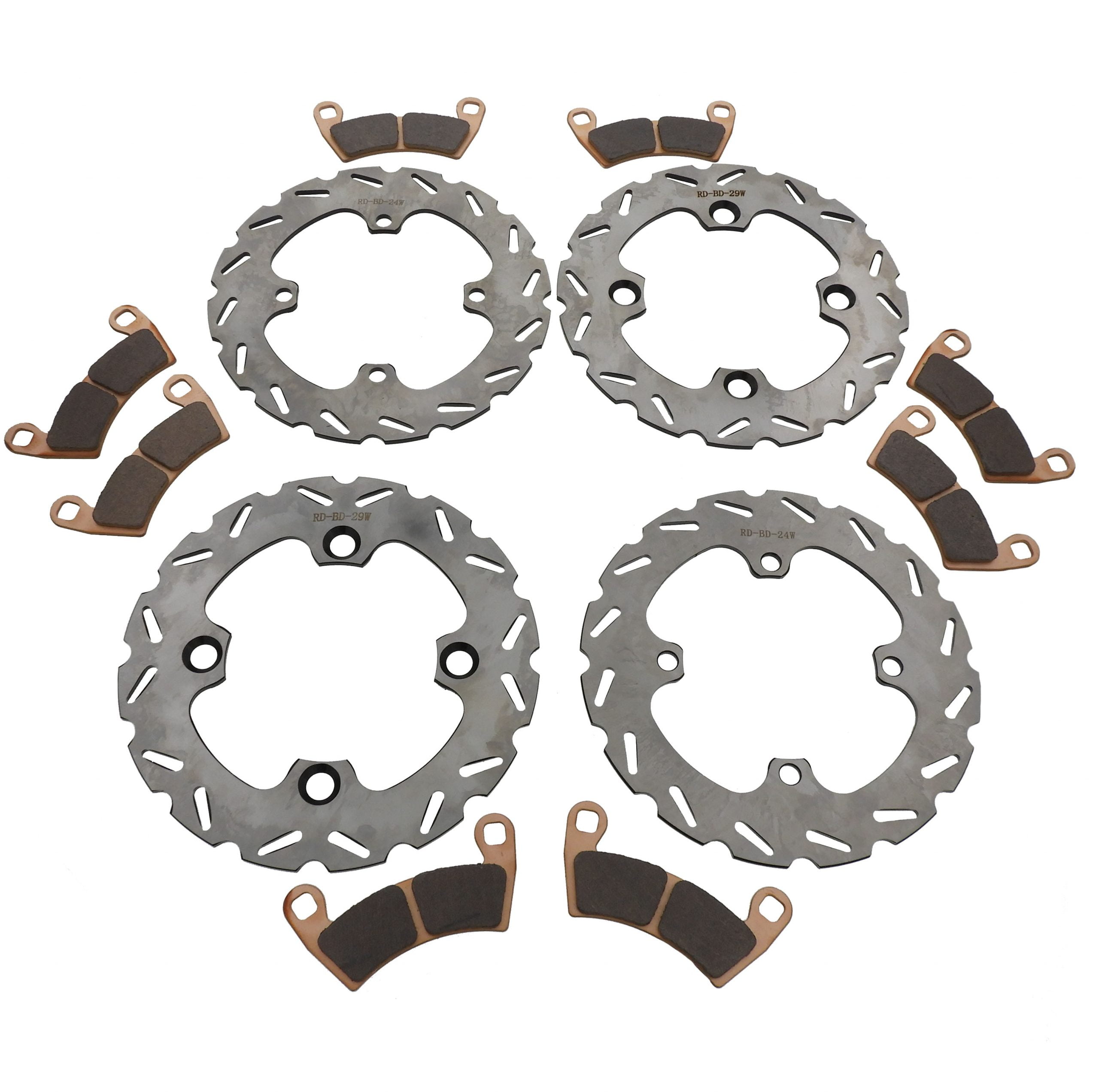Front Rear MudRat Brake Rotors & Pads 2015 Polaris Ranger Crew 570 Full ...