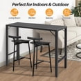 Outdoor Bar Table, 55” Patio Bar Height Table, Bar Counter Pub Dining ...