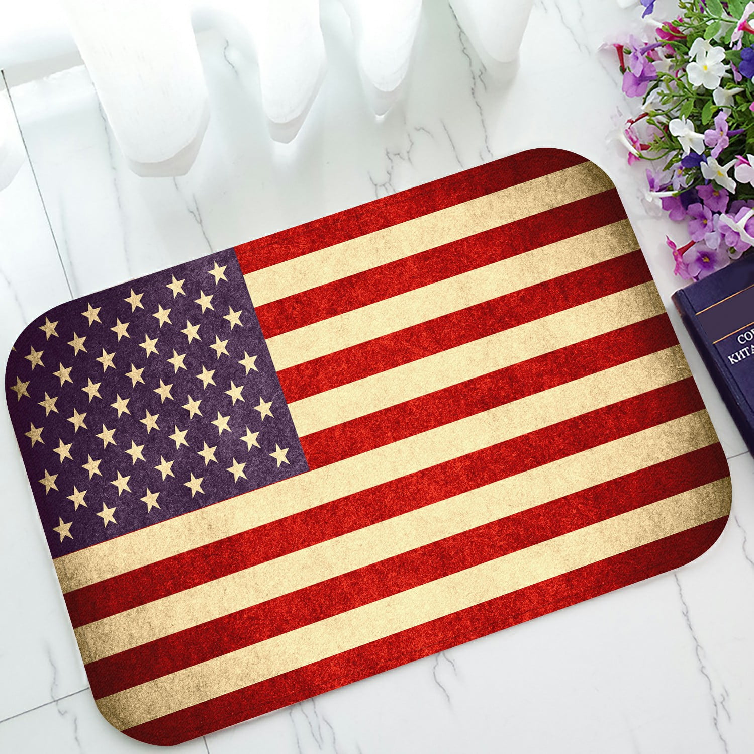 ABPHQTO Flag United States American Banner Paper Rough Vintage Doormat ...