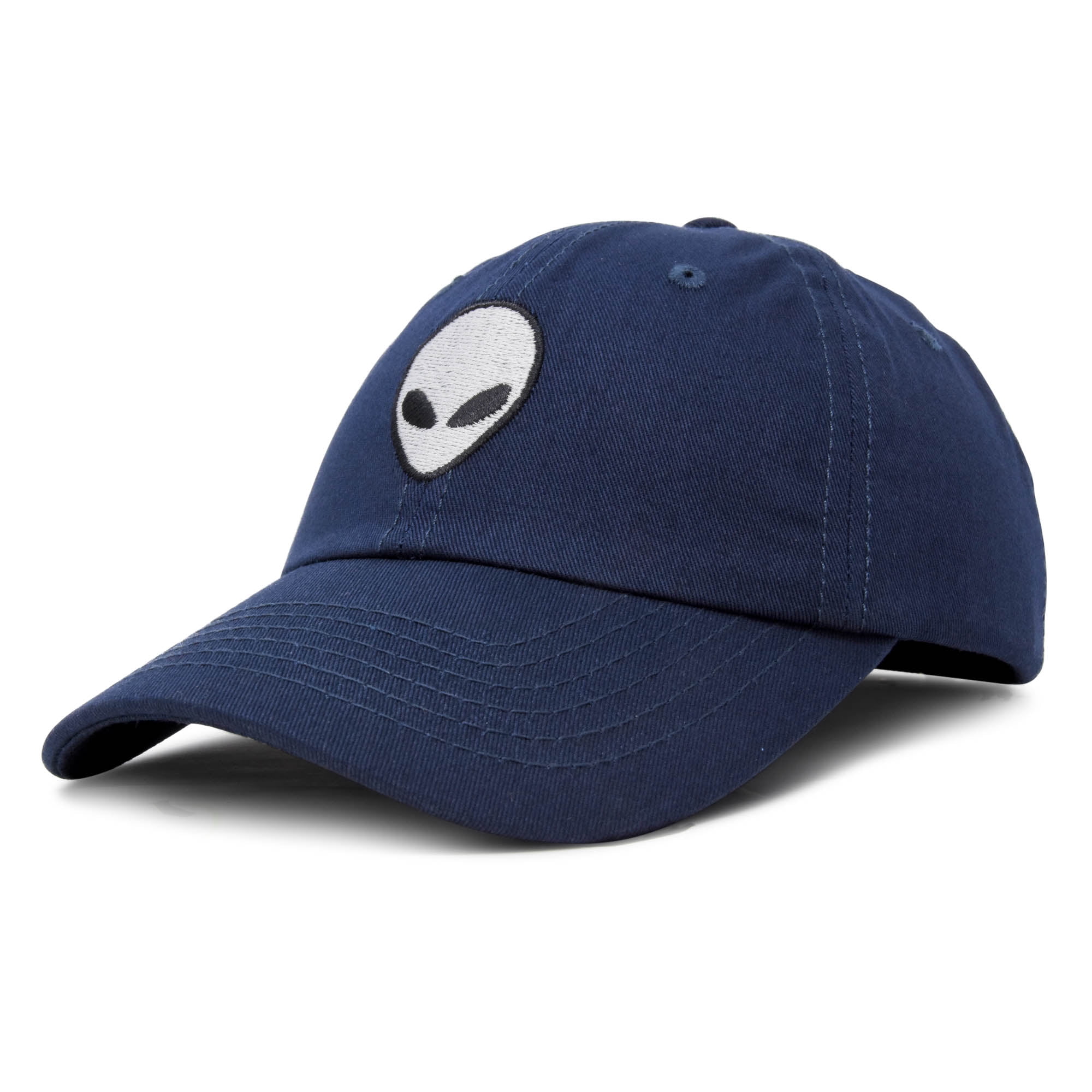 DALIX Alien Head Baseball Cap Mens and Womens Hat in Navy Blue ...