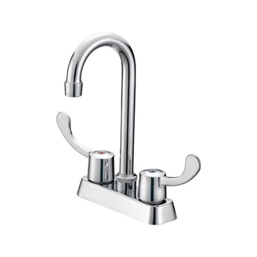 B&K Polished Chrome 2-Handle Kitchen Utility Faucet with Soap Dish, 8 ...