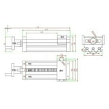 CJC Linear Stage Actuator 100mm Manual Sliding Table Ball Screw 1605 Linear Guides Cross Slide ...