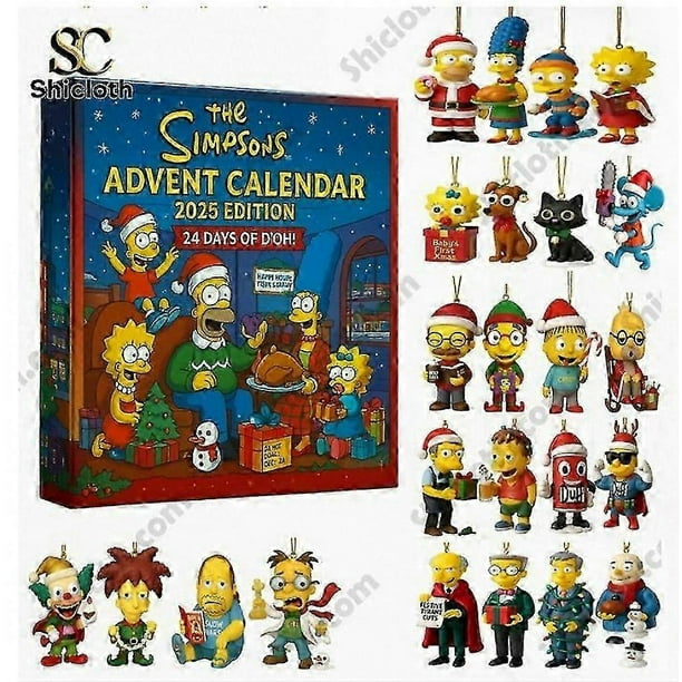 The Simpsons Advent Holiday Blind Box Christmas Tree Decoration Acrylic ...