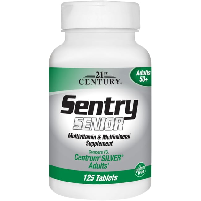 21st Century Sentry Senior Multivitamin & Mineral Tablets, 125 Count ...