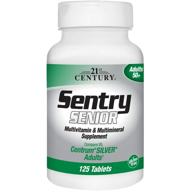 21st Century Sentry Senior Multivitamin & Mineral Tablets, 125 Count ...