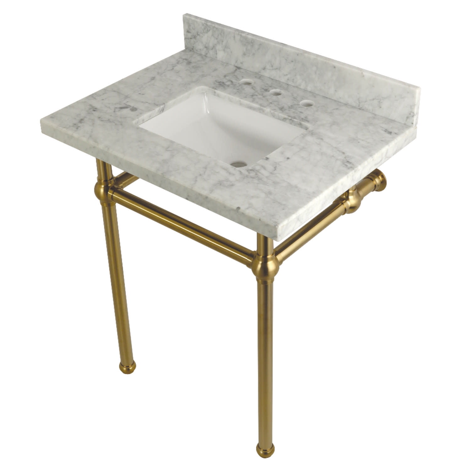 Kingston Brass Kvpb30mbsq Templeton 30" Wall Mounted Marble Lavatory ...