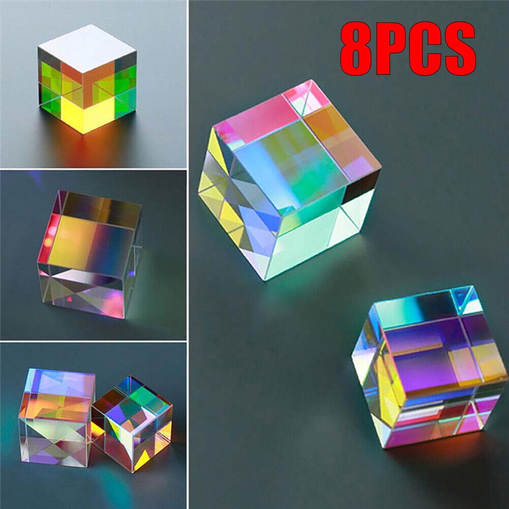 8PCS Optical Glass X-cube Dichroic Cube Prism RGB Combiner Splitter ...