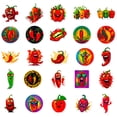 50-Pack Funny Chili Pepper Stickers - Hot-Selling DIY Decorative Decals ...
