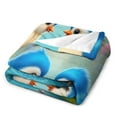 Chirping Bluebirds in Fantasy Garden Throws Blankets for Sofa Bed ...