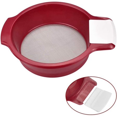 SHAR Flour Sieve with Scraper Double Handle Stainless Steel Flour ...