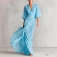 2026 New European and American Style Women's Ivory Wrap Maxi Dress ...