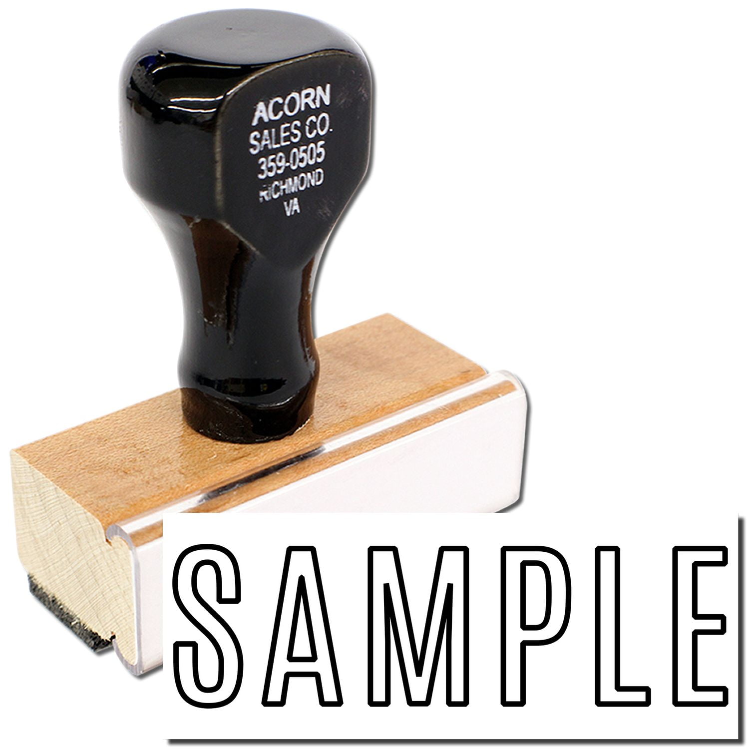 Large Outline Sample Rubber Stamp, Wooden Handle Rubber Stamp, Laser ...