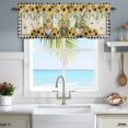 Kitchen Curtain Valances for Windows,Farm Flower Gnome on Linen Rod ...