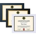 8.5x11 Tempered Glass Diploma Frames, Matted for Certificates, Degrees ...