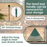 Orientools 43"-66"Garden Leaf Rake, Adjustable Lightweight Steel Handle ...