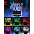 YSTIAN 3D Game Over Illusion lamp, Game Console Touch 7 Color Flashing ...