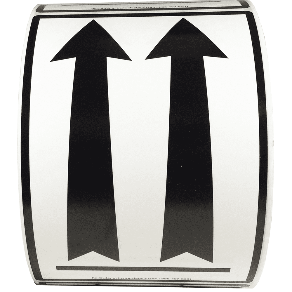 Air Specialty Up Black Arrow Labels 4 x 6 Inch 500 Adhesive Stickers ...